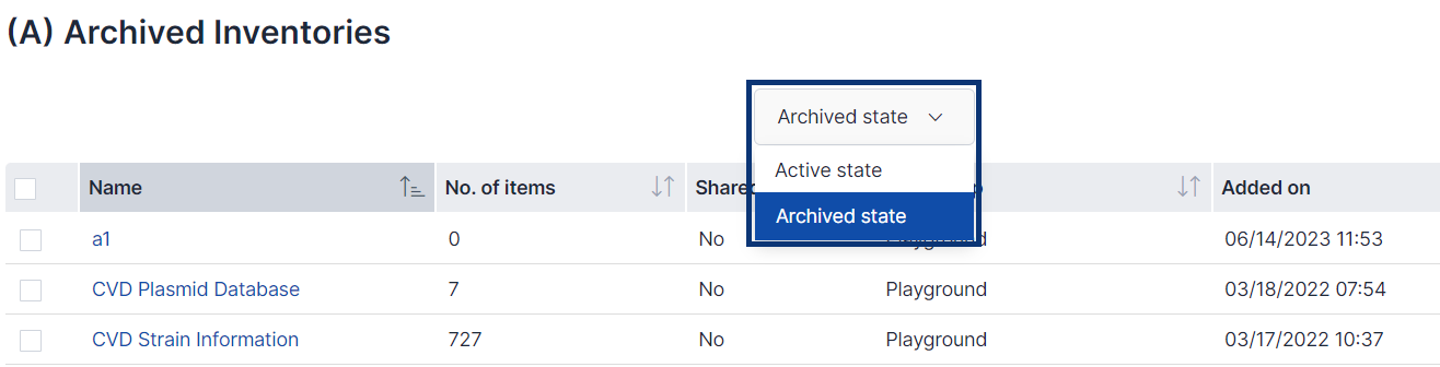 How to Archive and Delete Inventories and Items